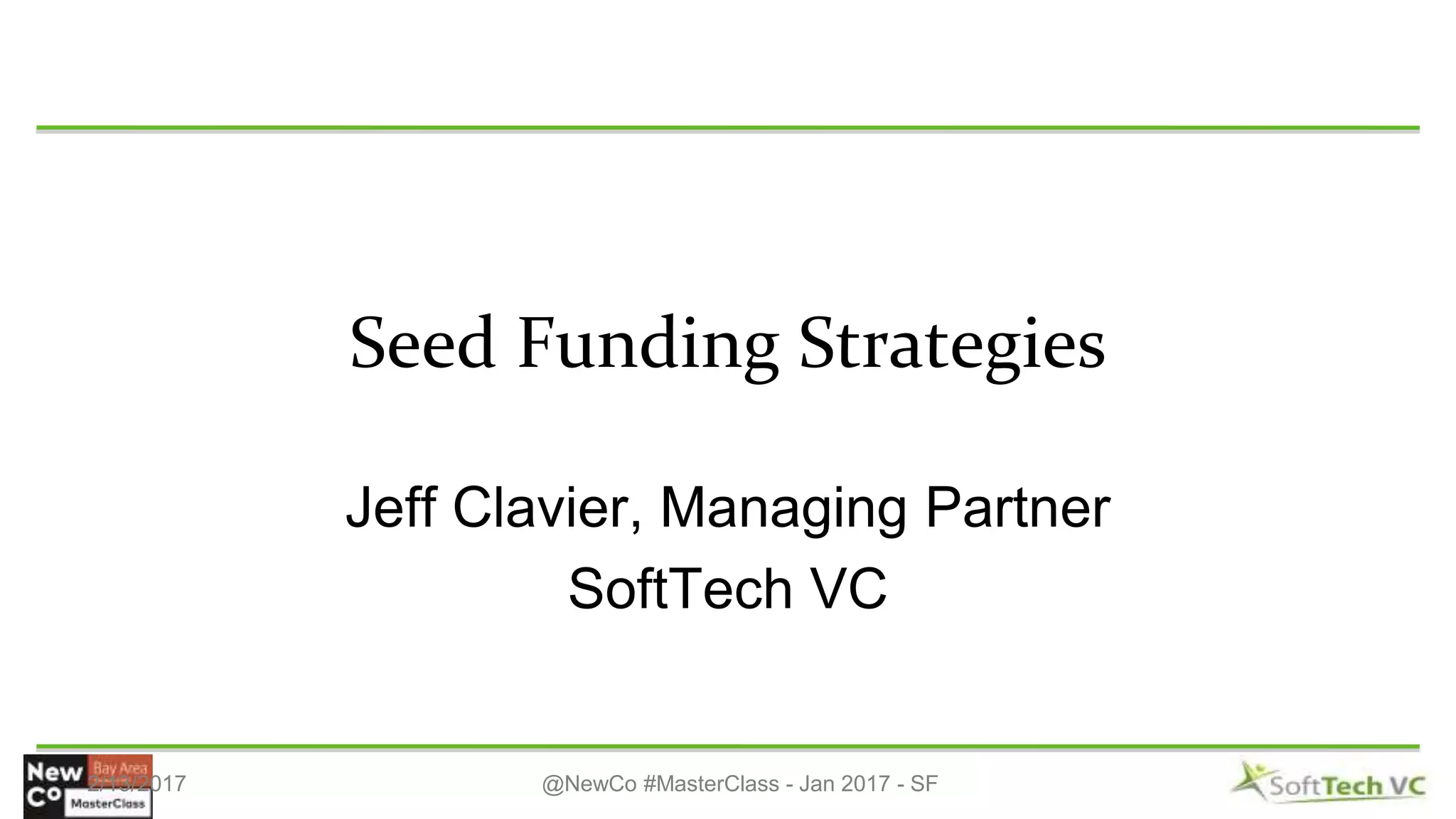 Seed Funding Strategies | PPTX