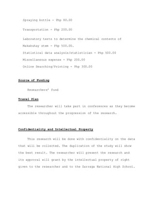 “EFFECTIVENESS OF MAKABUHAY (Tinospora rumphii Boerl) STEM EXTRACT IN ...