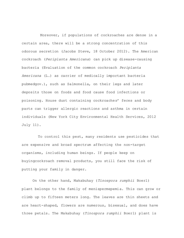 “EFFECTIVENESS OF MAKABUHAY (Tinospora rumphii Boerl) STEM EXTRACT IN ...