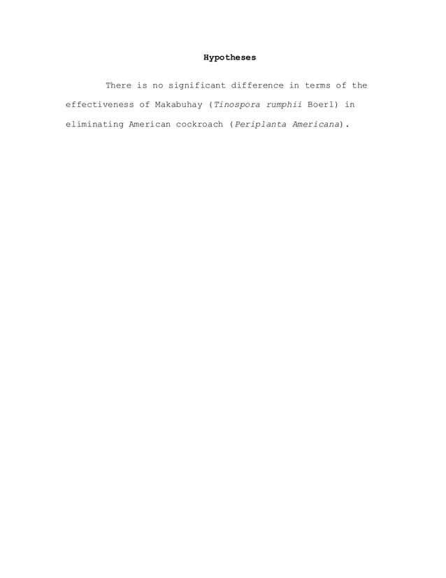 “EFFECTIVENESS OF MAKABUHAY (Tinospora rumphii Boerl) STEM EXTRACT IN ...