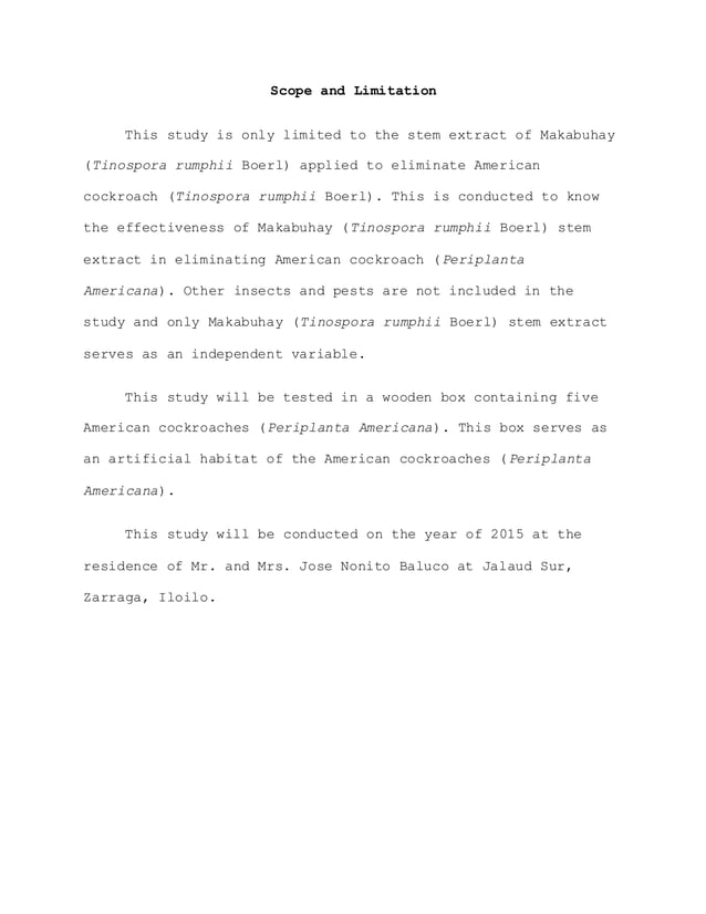 “EFFECTIVENESS OF MAKABUHAY (Tinospora rumphii Boerl) STEM EXTRACT IN ...