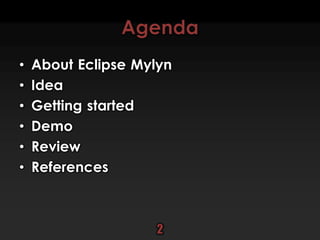 An introduction to Eclipse Mylyn | PDF | Computer Software and Applications | Computing