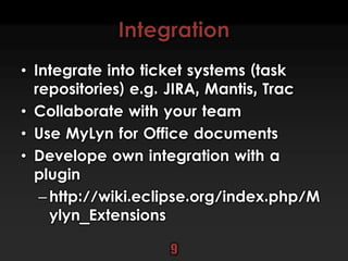 An introduction to Eclipse Mylyn | PDF | Computer Software and Applications | Computing
