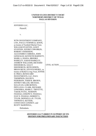 Jefferies claims WFG Investments did not have permission | PDF