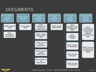 ABNT NBR ISO/IEC 25000 Standard - SQuaRE - Jefferson Andrade | PPTX