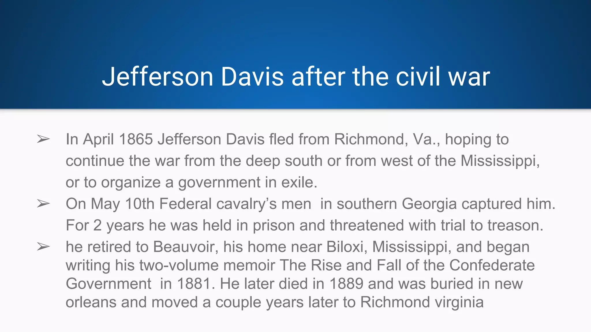 Jefferson davis presentation | PDF