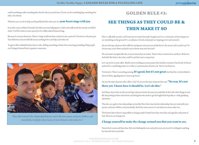 5 golden rules for a fulfilling life | PPT