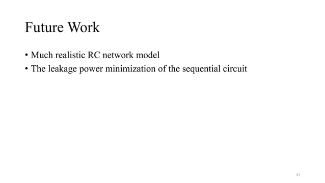 Leakage Power Minimization using SA-Based Gate Sizing and Threshold Voltage Assignment | PPT