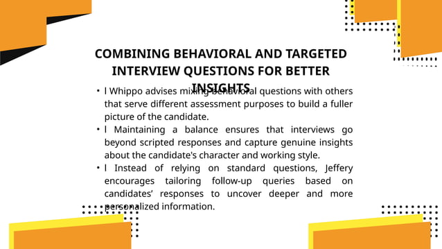 Jeffery Whippo Highlights How Behavioral Interviews Forecast Workplace ...