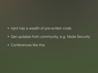 9 anti-patterns for node.js teams | PDF