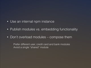 9 anti-patterns for node.js teams | PDF