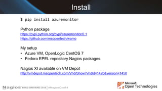 Nagios Conference 2014 - Jeff Mendoza - Monitoring Microsoft Azure with Nagios | PPTX