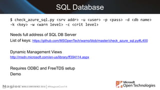 Nagios Conference 2014 - Jeff Mendoza - Monitoring Microsoft Azure with Nagios | PPTX