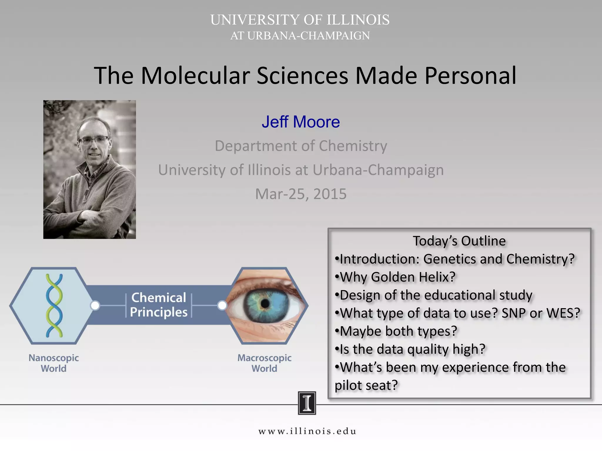 The Molecular Sciences Made Personal | PPT