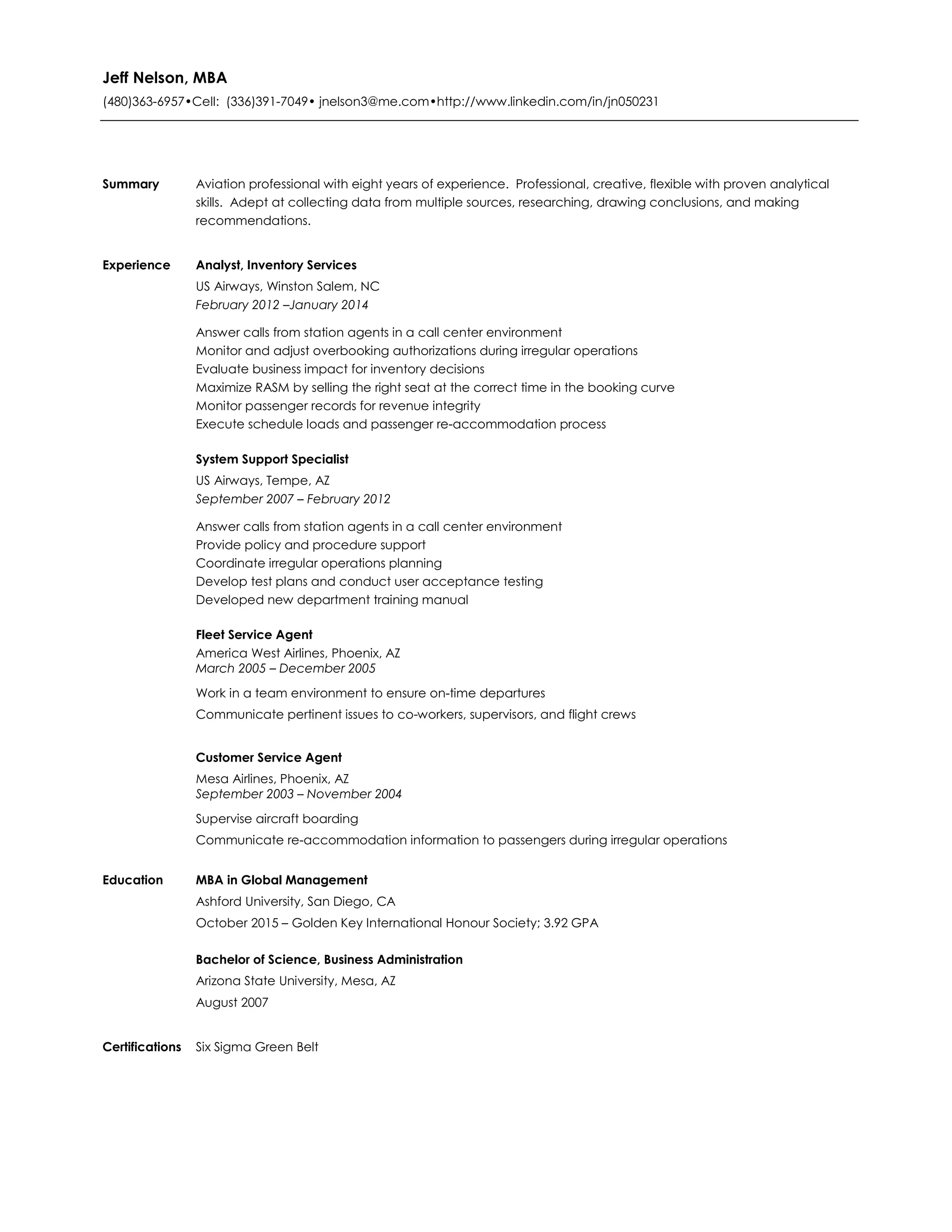 Jeff nelson resume | PDF