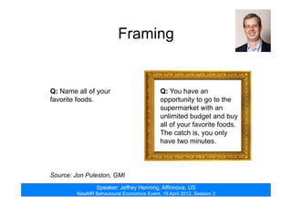 Jeffrey henning behavioural economics - 2012 | PPT