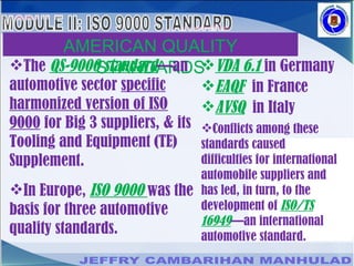Jeffry c. manhulad report on iso 9000 Standards | PPT | Defense ...