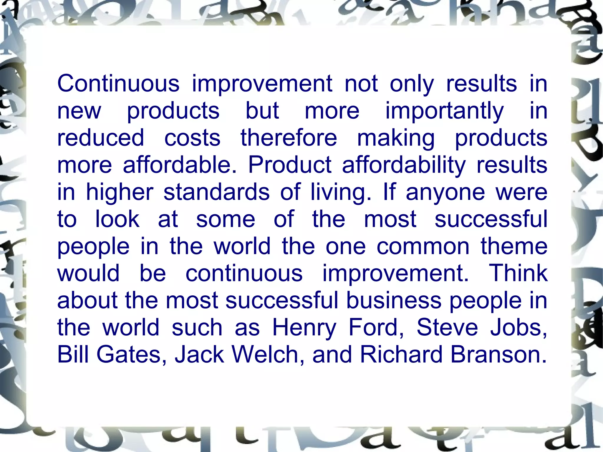 Jeff stauring coaches businesses on continuous improvement | PPT