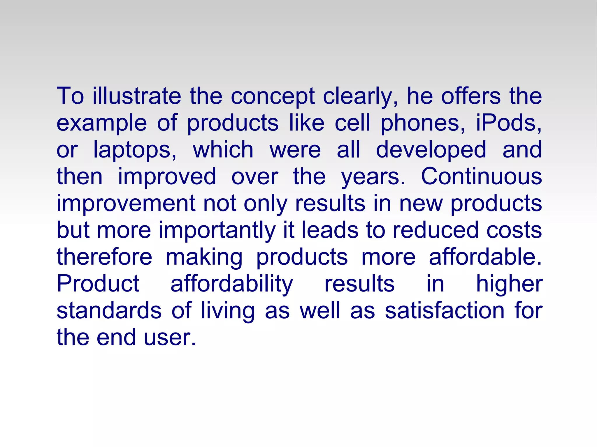 Jeff stauring illustrates the benefits of continuous improvement | PPT