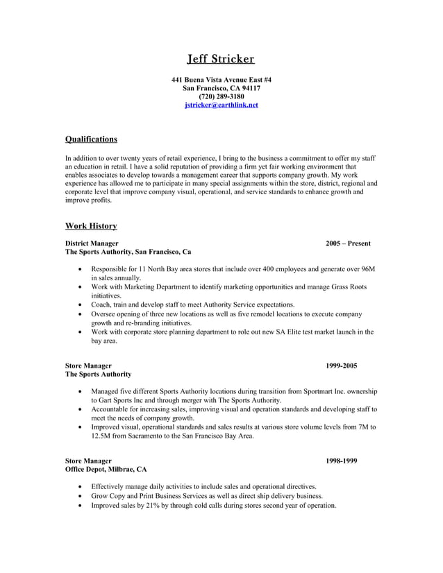 Jeffstrickerresume | PDF