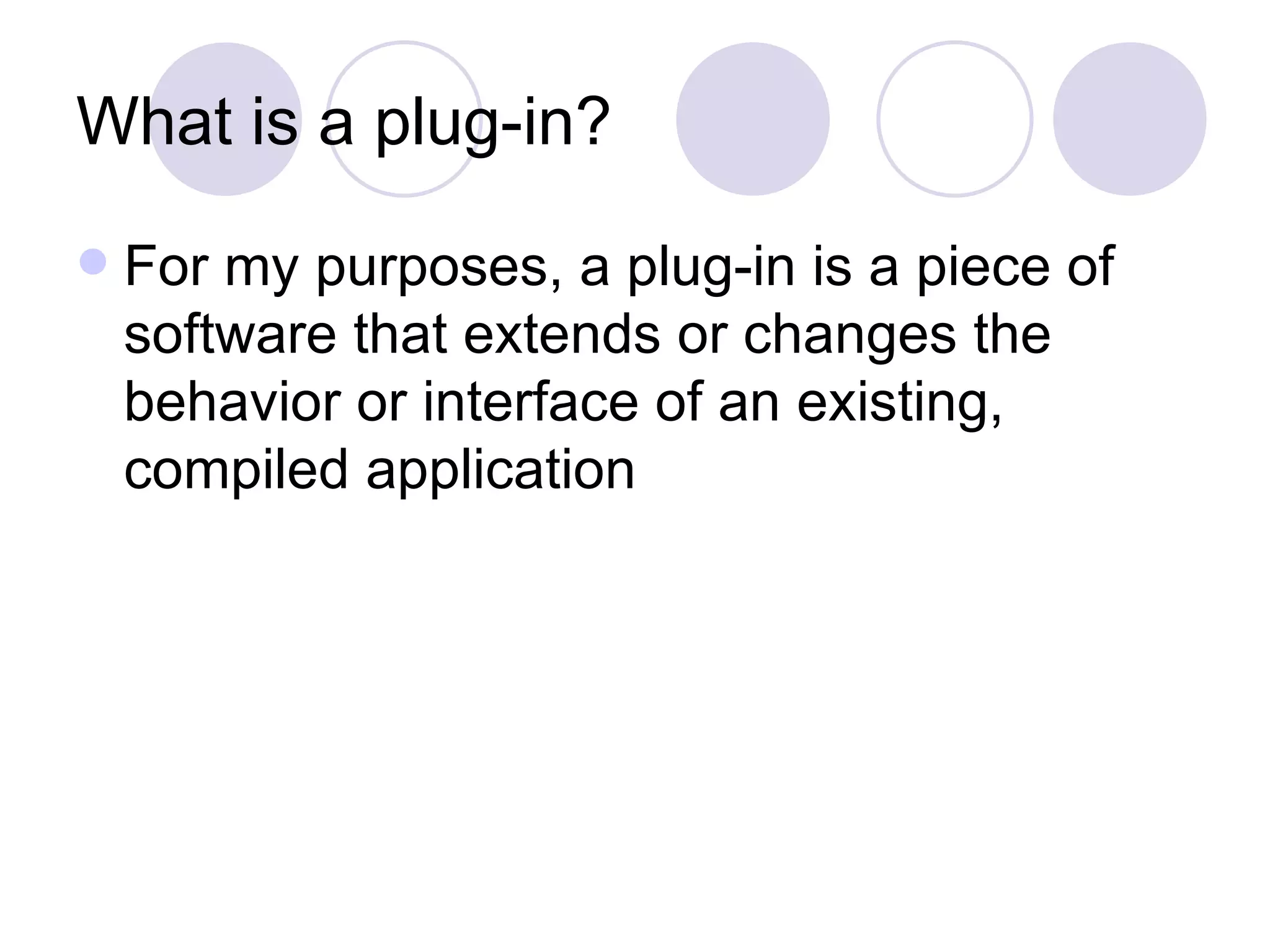 Plug-in Architectures | PPT