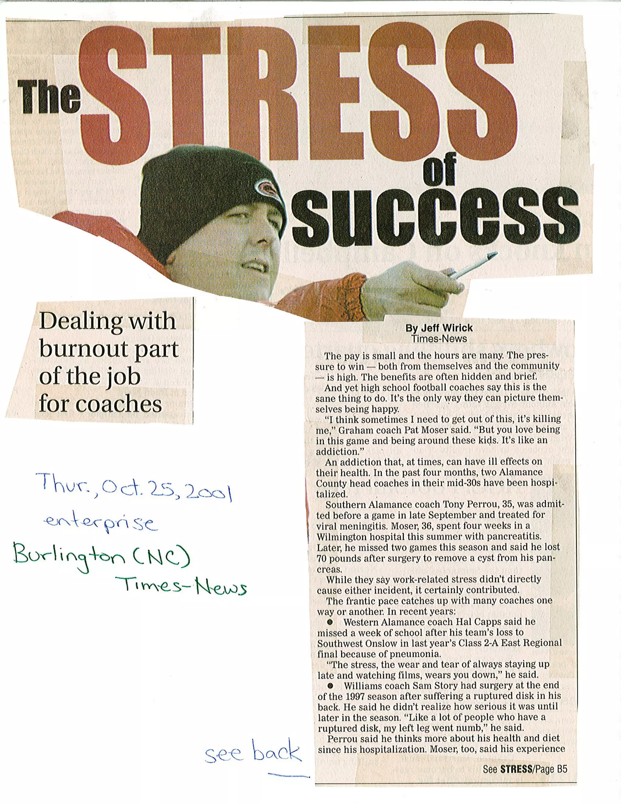 Newspaper article - The Stress of Success | PDF