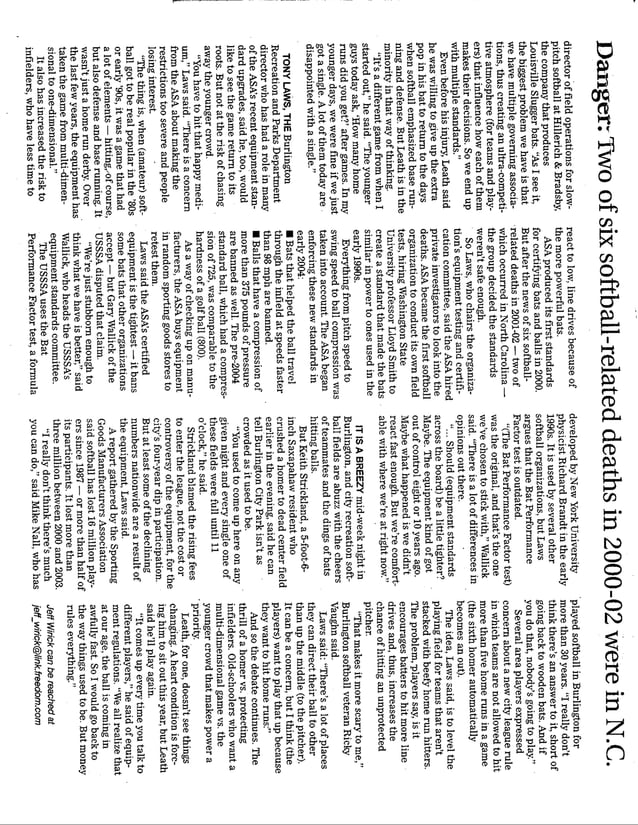 Newspaper article - Danger Zone | PDF
