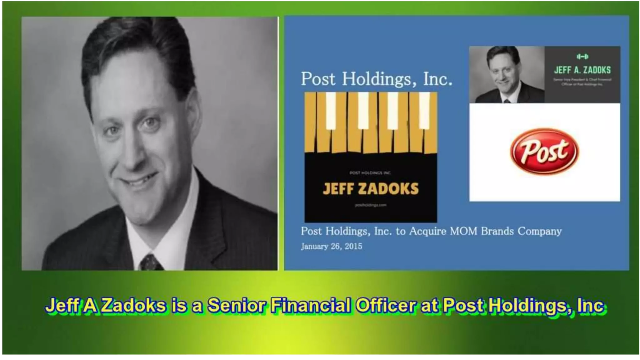 Jeff zadoks vice president post holdings | PPTX
