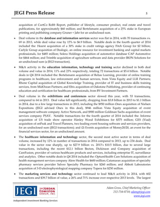 JEGI 2014 M&A Overview | PDF