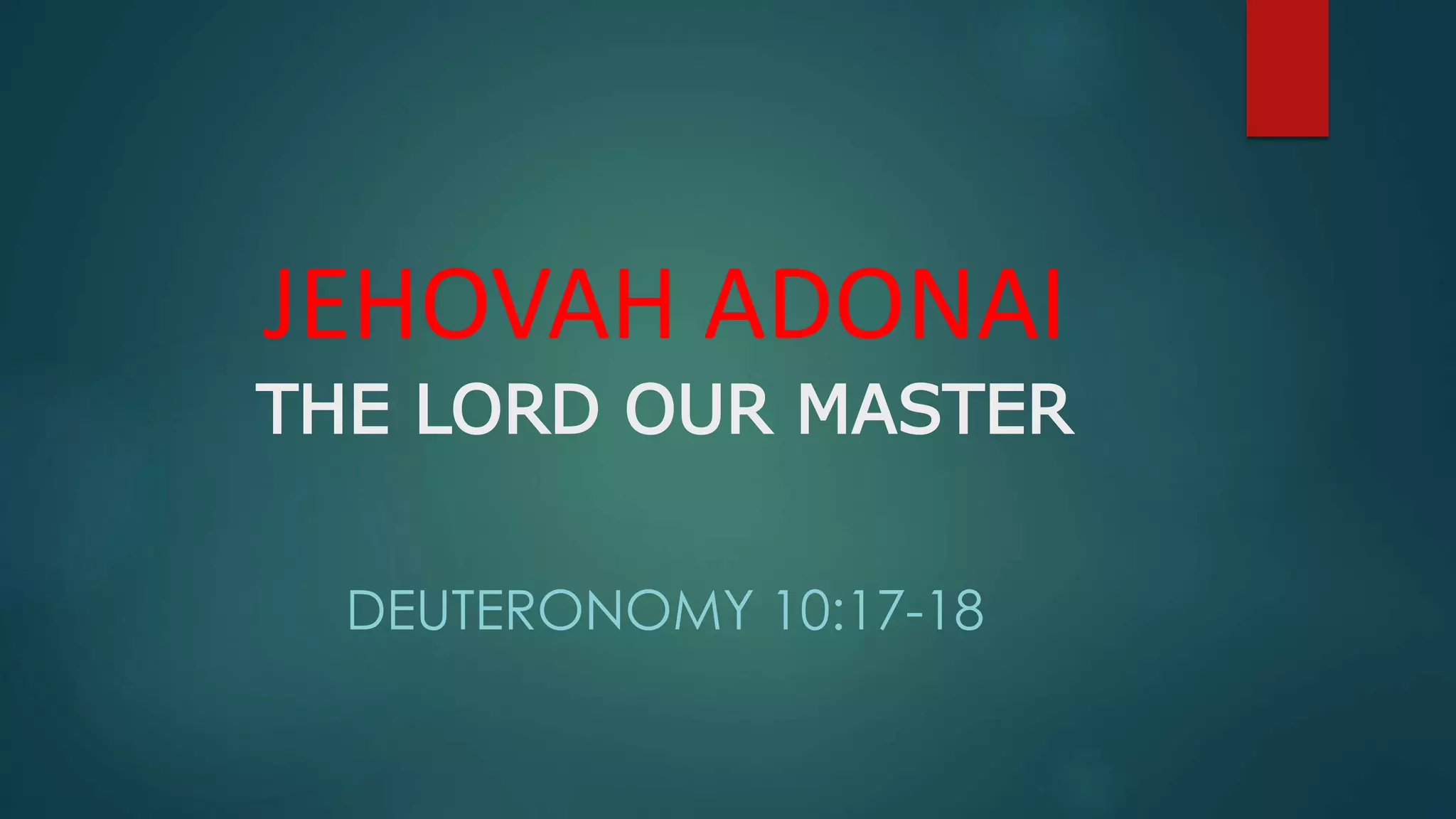 Jehovah Adonai | PPTX