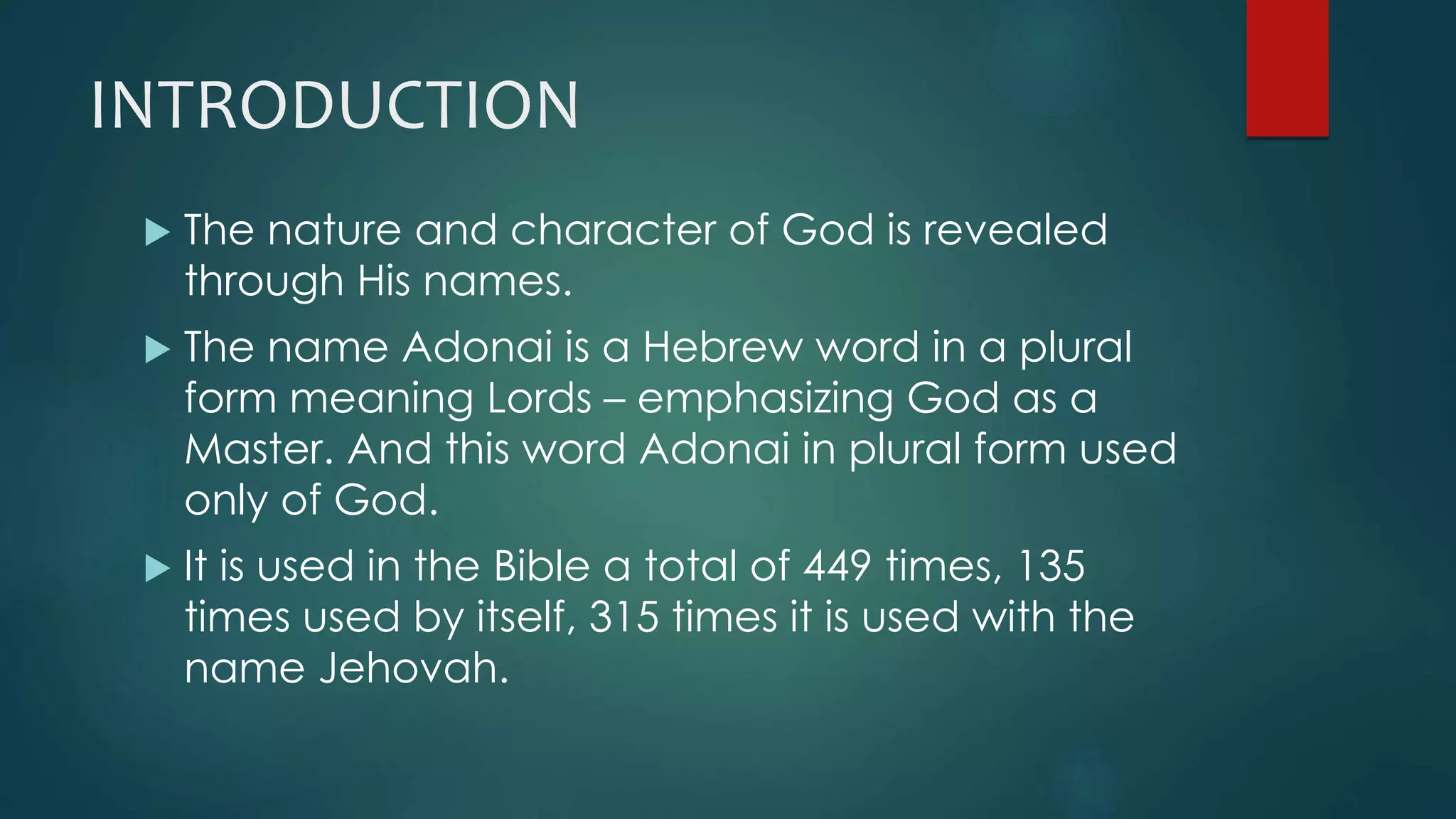 Jehovah Adonai | PPTX