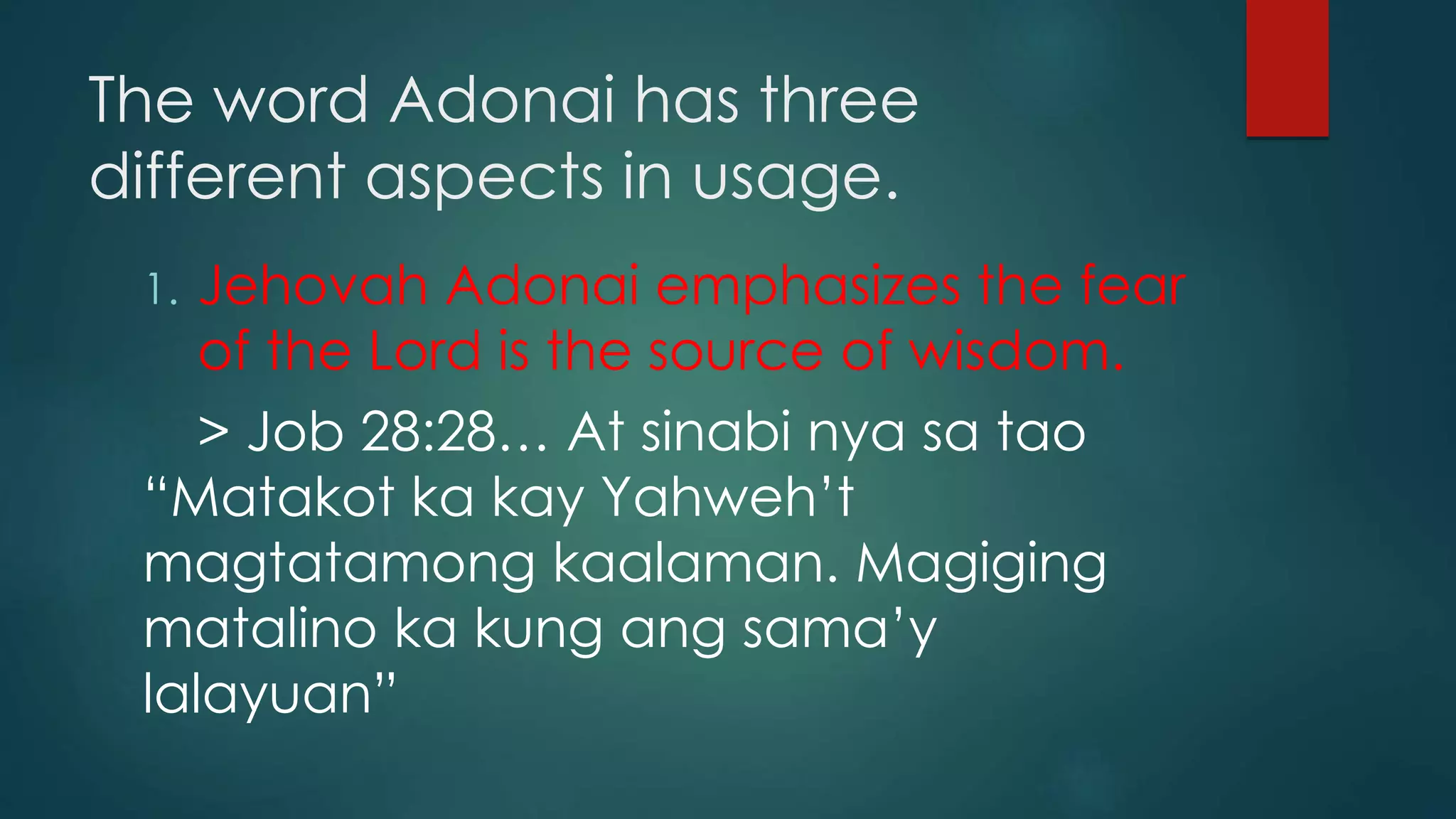 Jehovah Adonai | PPTX
