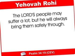 Jehovah rohi (The Lord is my shepherd) | PPTX
