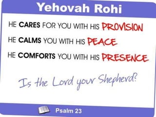 Jehovah rohi (The Lord is my shepherd) | PPTX