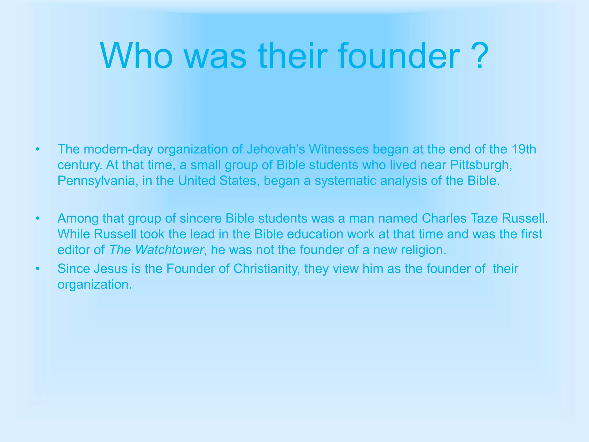 Jehovah’s witnesses | PPTX