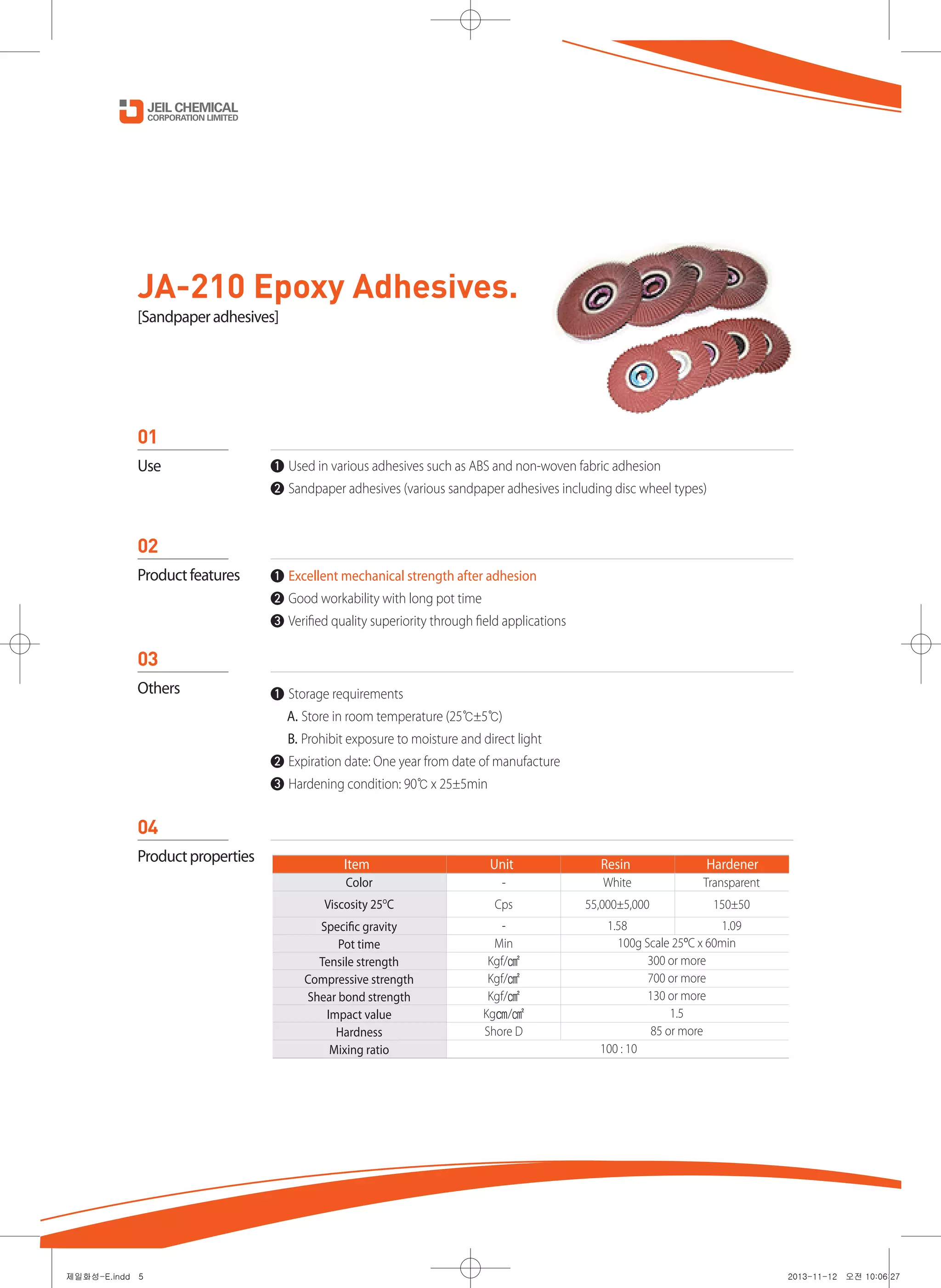 Jeil chemical Catalog - Korea No.1 Epoxy Corporation | PDF