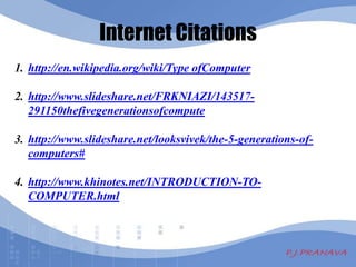 THE GENERATION OF COMPUTER by P.Jeyapiranavan | PPT