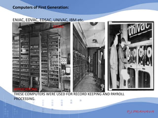 THE GENERATION OF COMPUTER by P.Jeyapiranavan | PPT