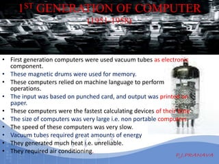 THE GENERATION OF COMPUTER | PPTX