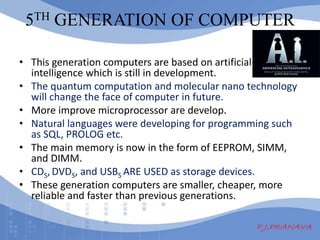 THE GENERATION OF COMPUTER | PPTX