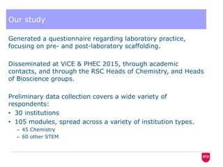 Pre & Post- Lab Scaffolding in HE STEM - ViCE PHEC 2016 J Evans, S ...