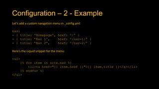 Jekyll, static websites generator | PPT