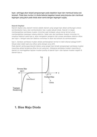 Jelaskan dan gambarkan karakteristik dioda | DOCX