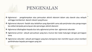 Faktor Aglomerasi | PPTX