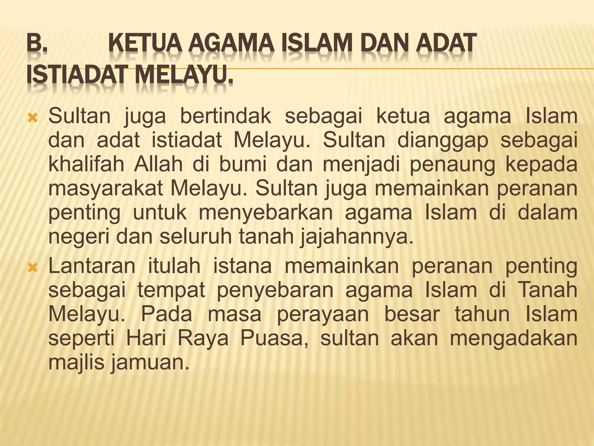 Jelaskan konsep dan peranan raja melayu sebelum th 1874 | PPTX