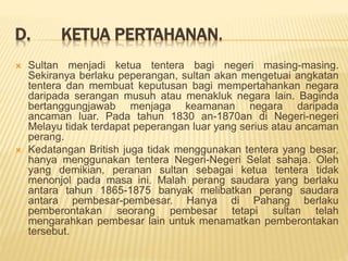 Jelaskan konsep dan peranan raja melayu sebelum th 1874 | PPTX