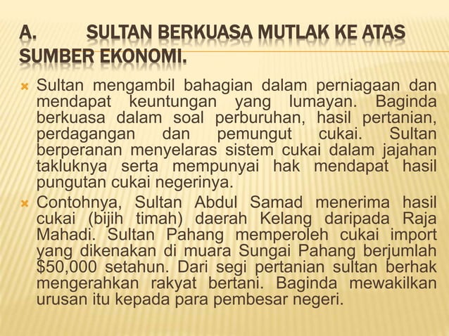 Jelaskan konsep dan peranan raja melayu sebelum th 1874 | PPTX