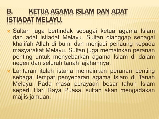 Jelaskan konsep dan peranan raja melayu sebelum th 1874 | PPTX