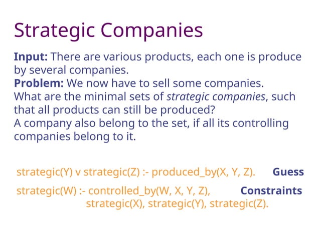 Jelia2002 Tutorialppt Answer Set Programming Ppt