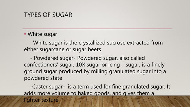 SUGAR PRESENTATION.pptx | Desserts and Baking | Food & Drink